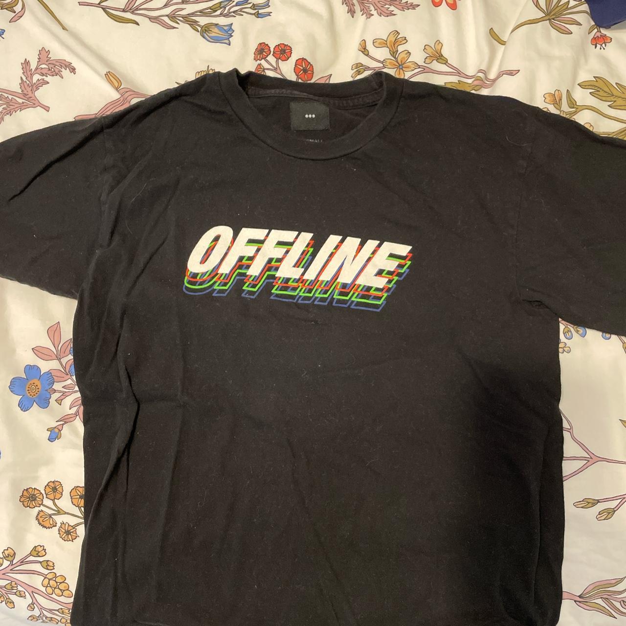 unisex black teeshirt from OfflineTV merch... - Depop