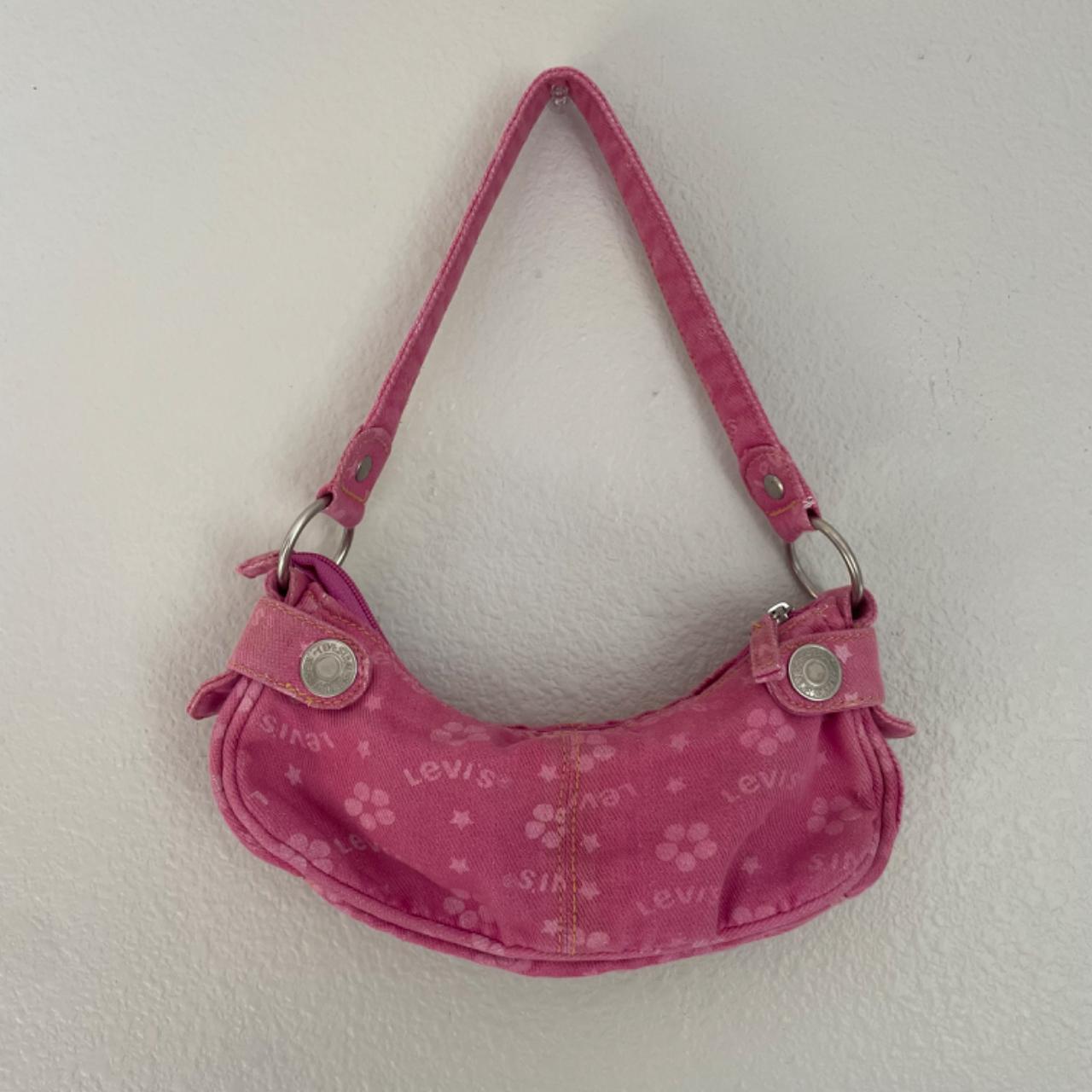 Vintage Levi's Pink Floral Denim Purse The cutest... - Depop