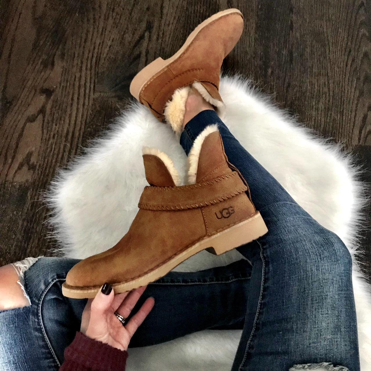 UGG McKay Chestnut Suede Booties - size womens... - Depop