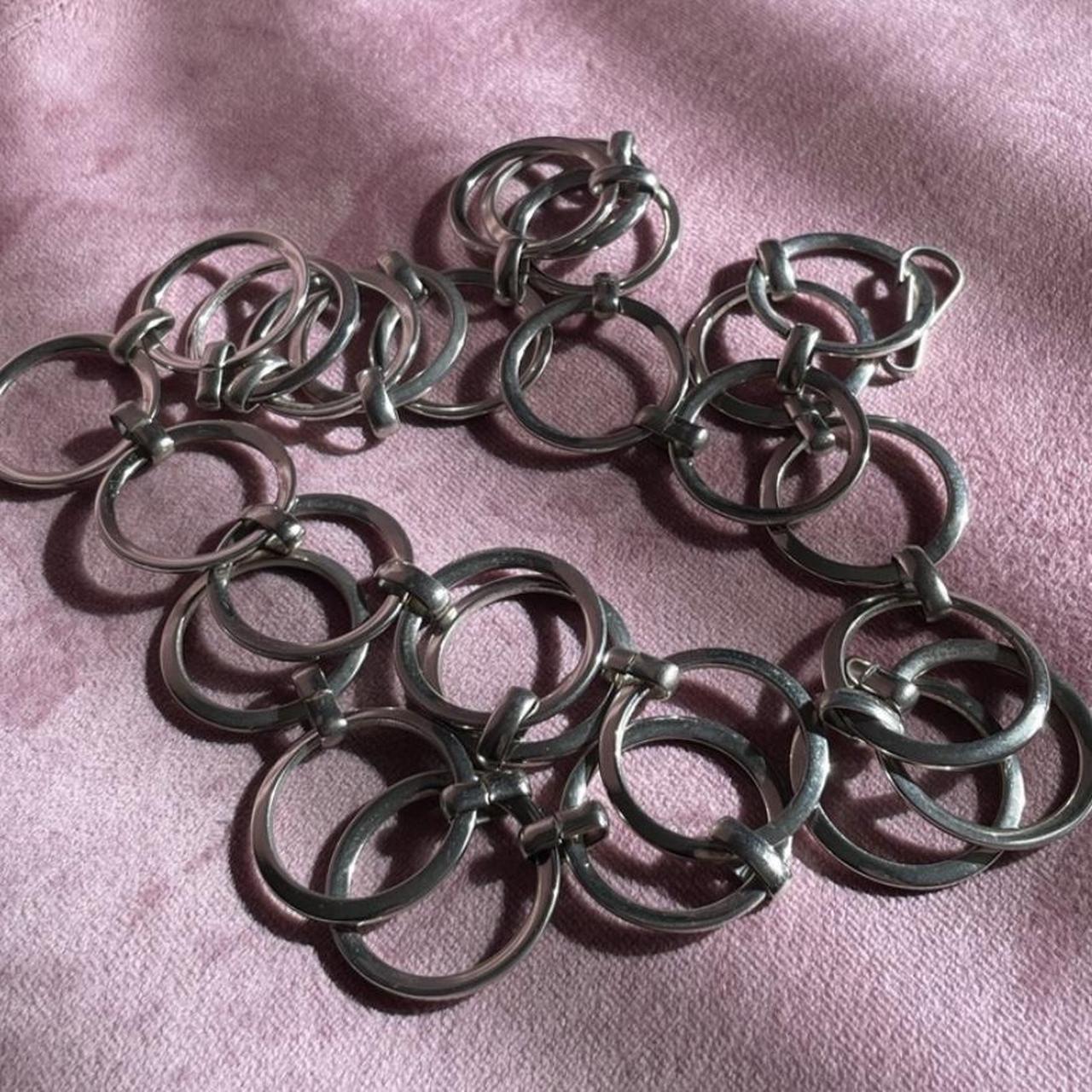 90’s Silver Hoop Chain Belt Details: ️90’s Hoop... - Depop