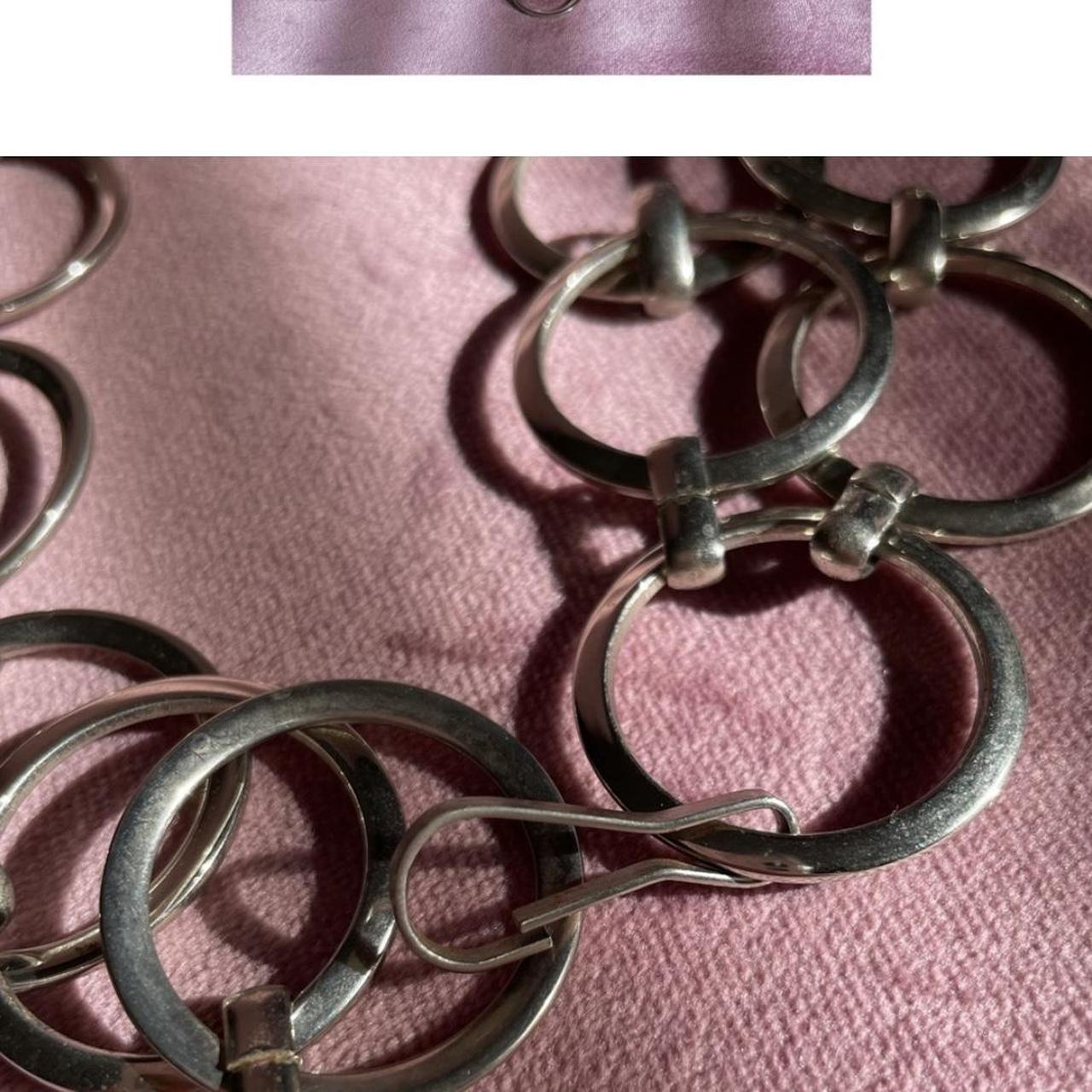 90’s Silver Hoop Chain Belt Details: ️90’s Hoop... - Depop