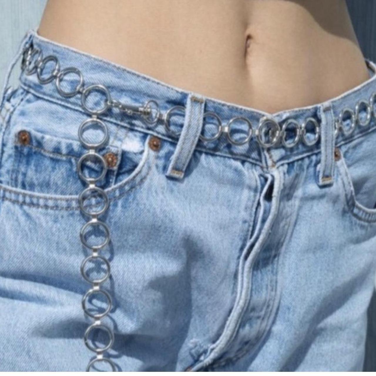 90’s Silver Hoop Chain Belt Details: ️90’s Hoop... - Depop