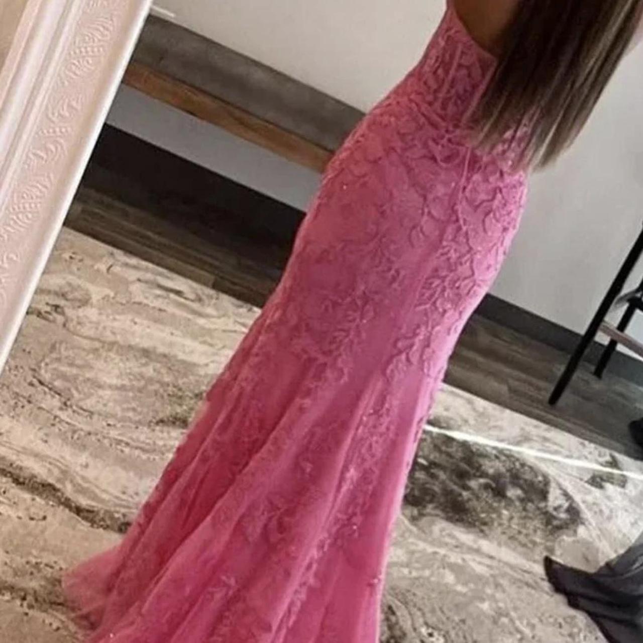 Nyomi |Mermaid Strapless Corset Lace Prom Dress with... - Depop