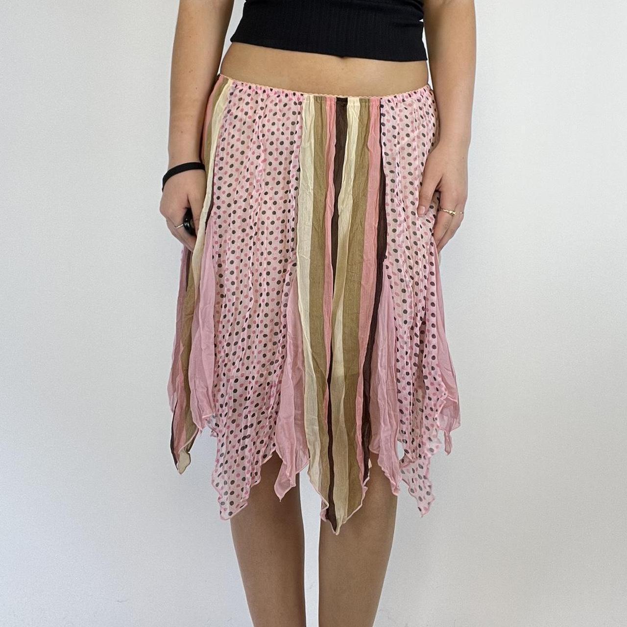 fairy asymmetrical layered skirt flowy fit labeled... - Depop