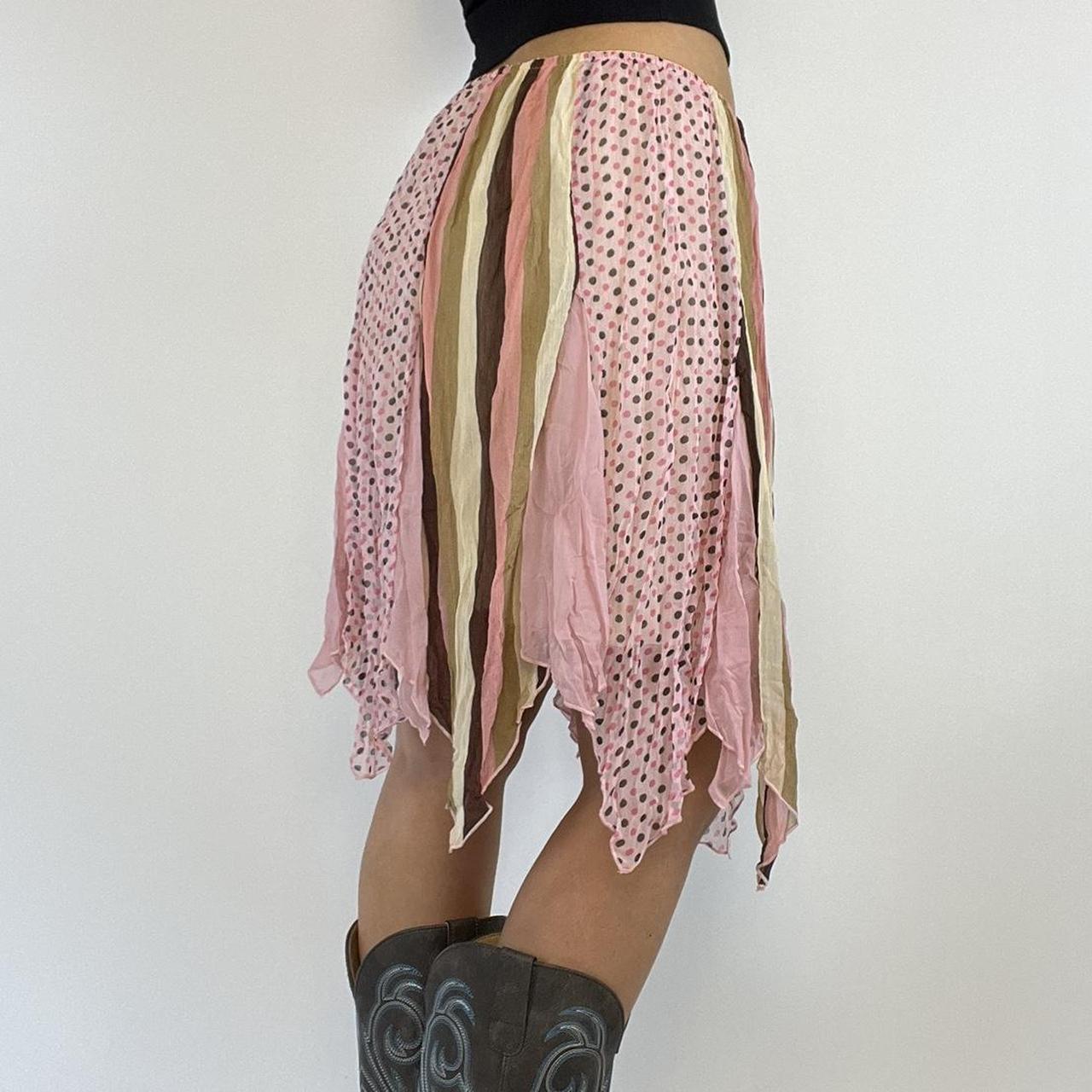 fairy asymmetrical layered skirt flowy fit labeled... - Depop