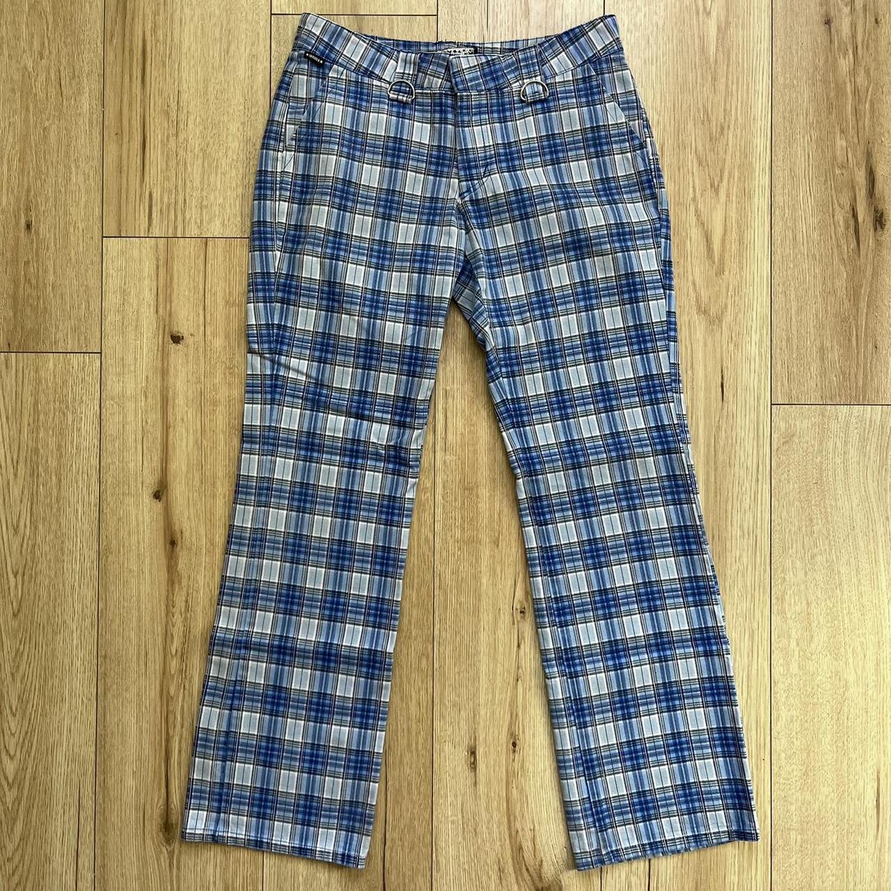 90s blue punk plaid pants - absolutely stunning... - Depop