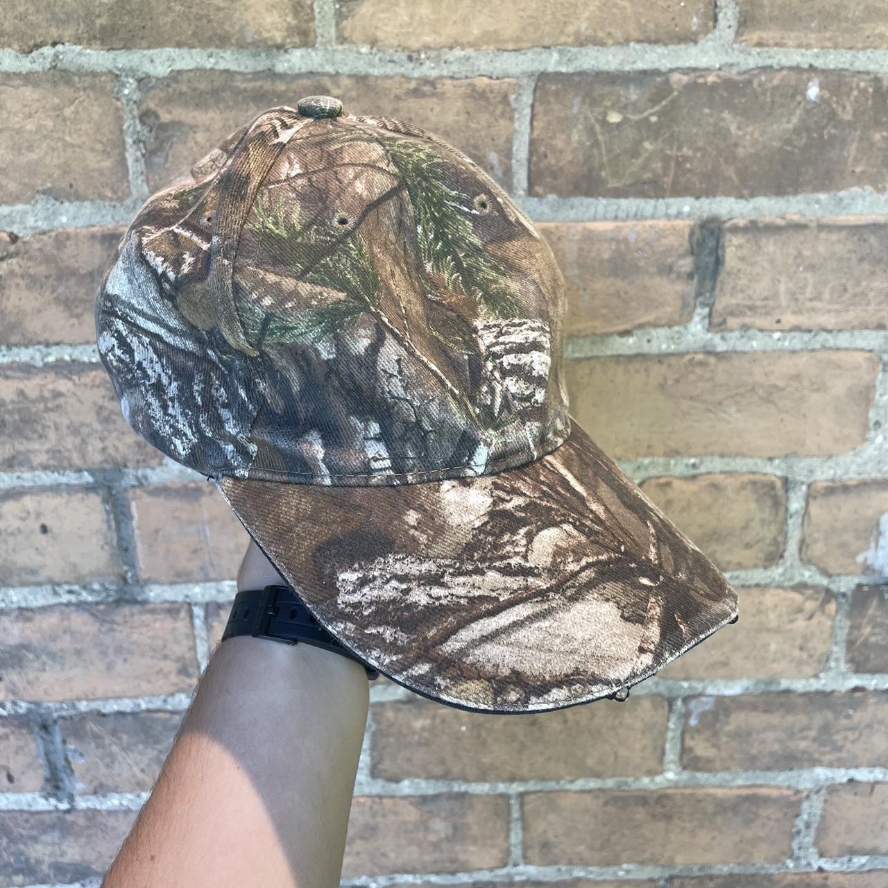 Vintage Realtree Hat lights on the bill would fit... - Depop