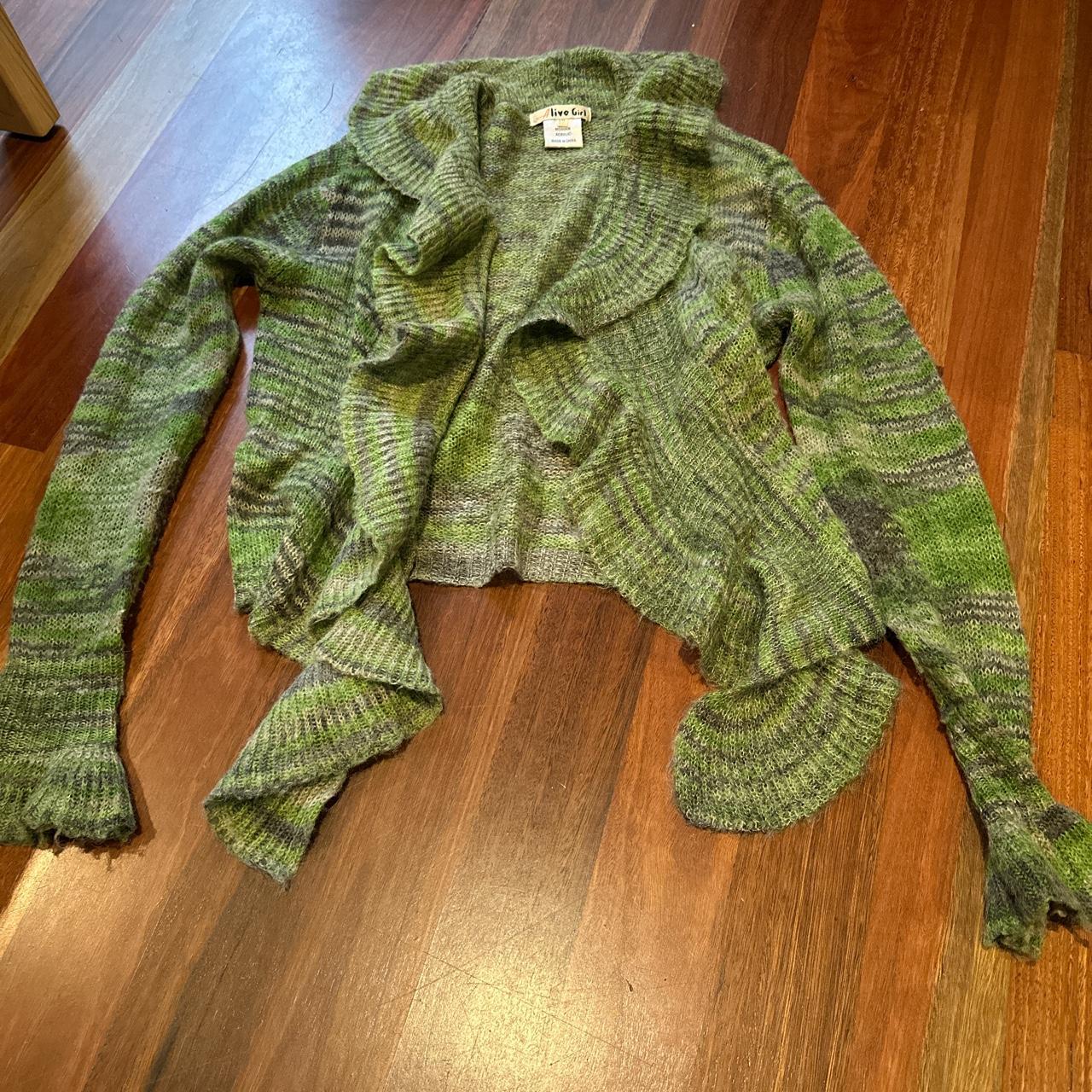 Greek Knit Retro Cardigan - size 12 (fits 8-12) - Depop