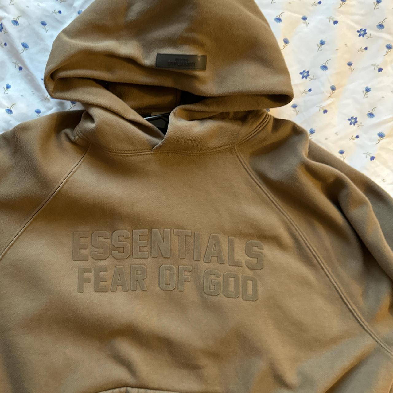 Authentic Essentials Brown Raglan Hoodie In Wood - Depop
