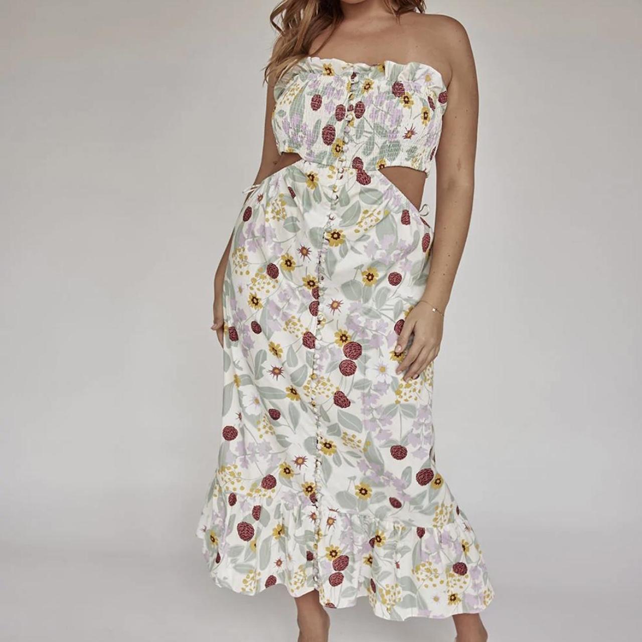 SABO Indigo Midi Dress Unworn - still has tags... - Depop