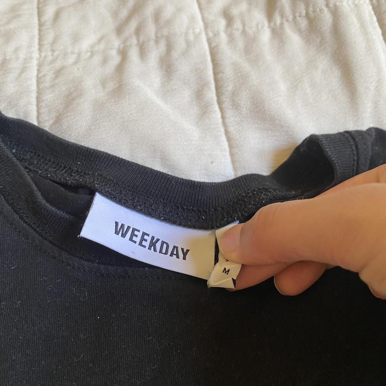 Black Weekday crop top size medium #weekday #black... - Depop