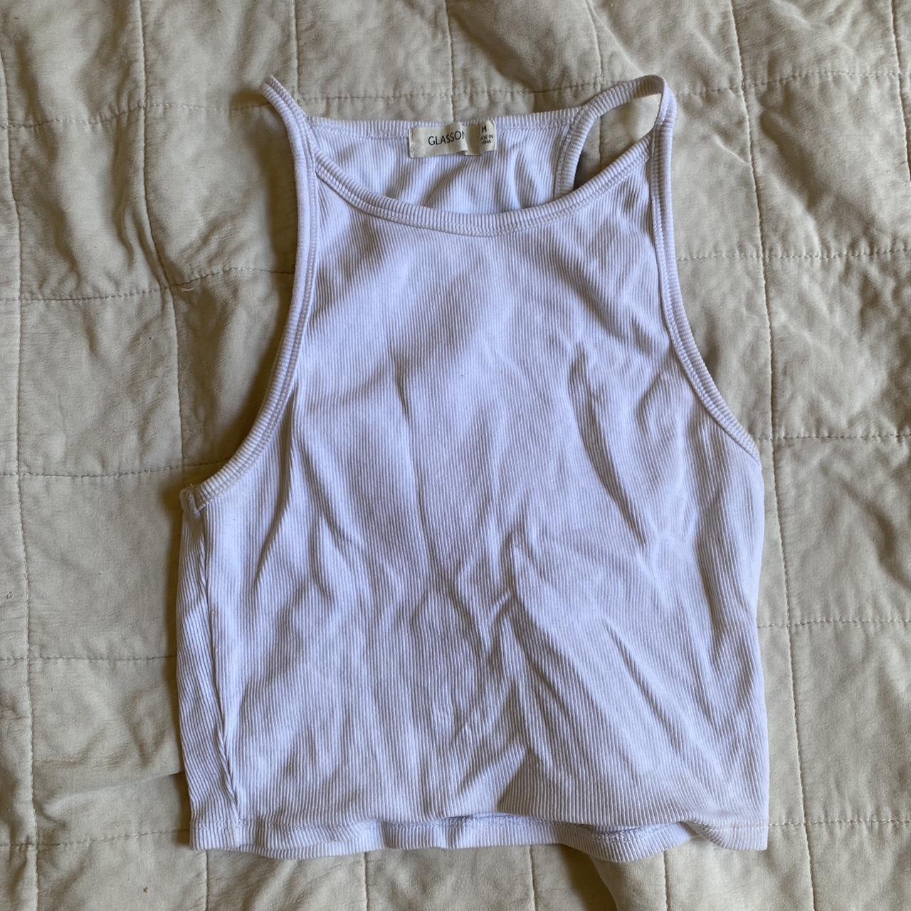 Glassons tank top in white size medium #racerback... - Depop