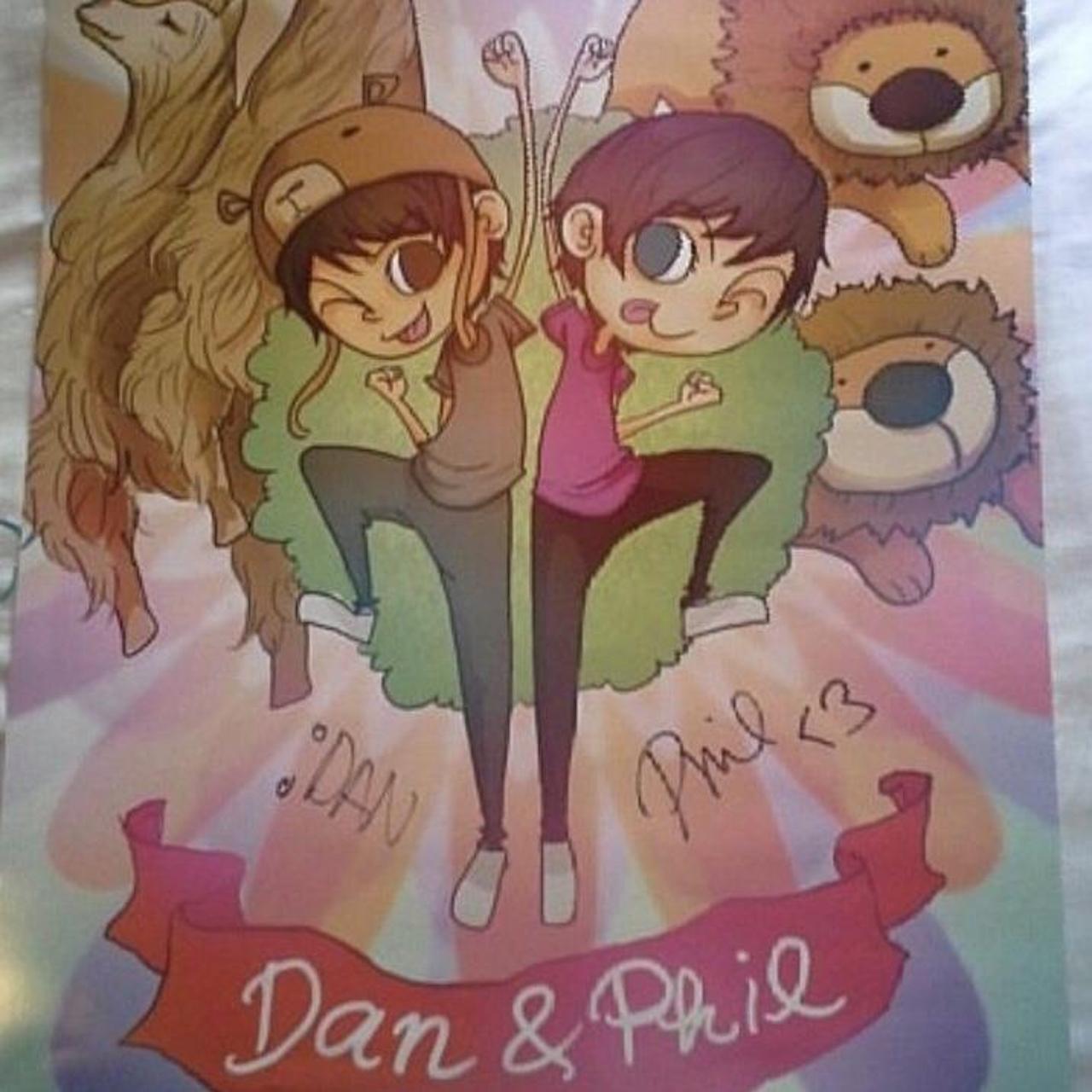 Brand new Dan and Phil Signed poster. Comes in a... - Depop