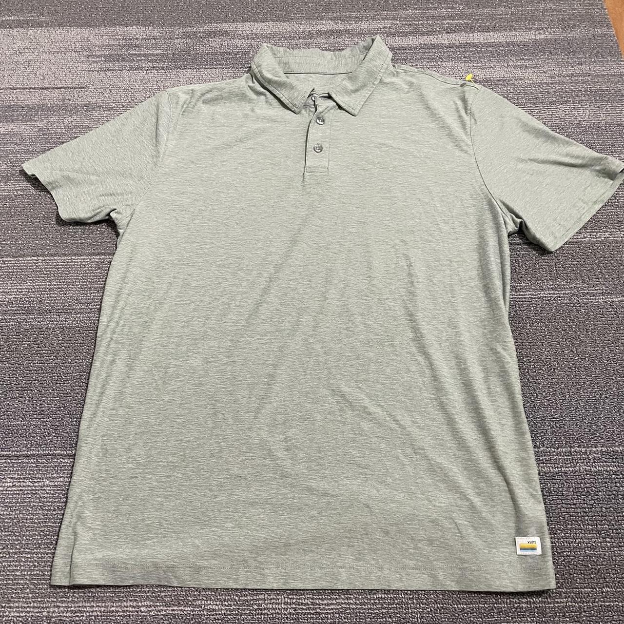 Vuori Polo Shirt Mens Medium Green Performance... - Depop