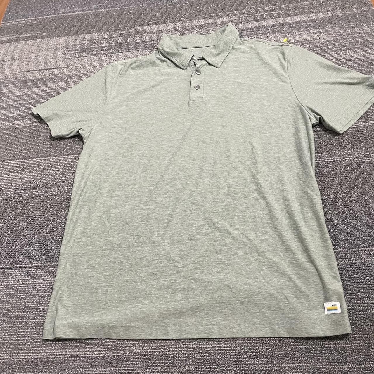 Vuori Polo Shirt Mens Medium Green Performance... - Depop
