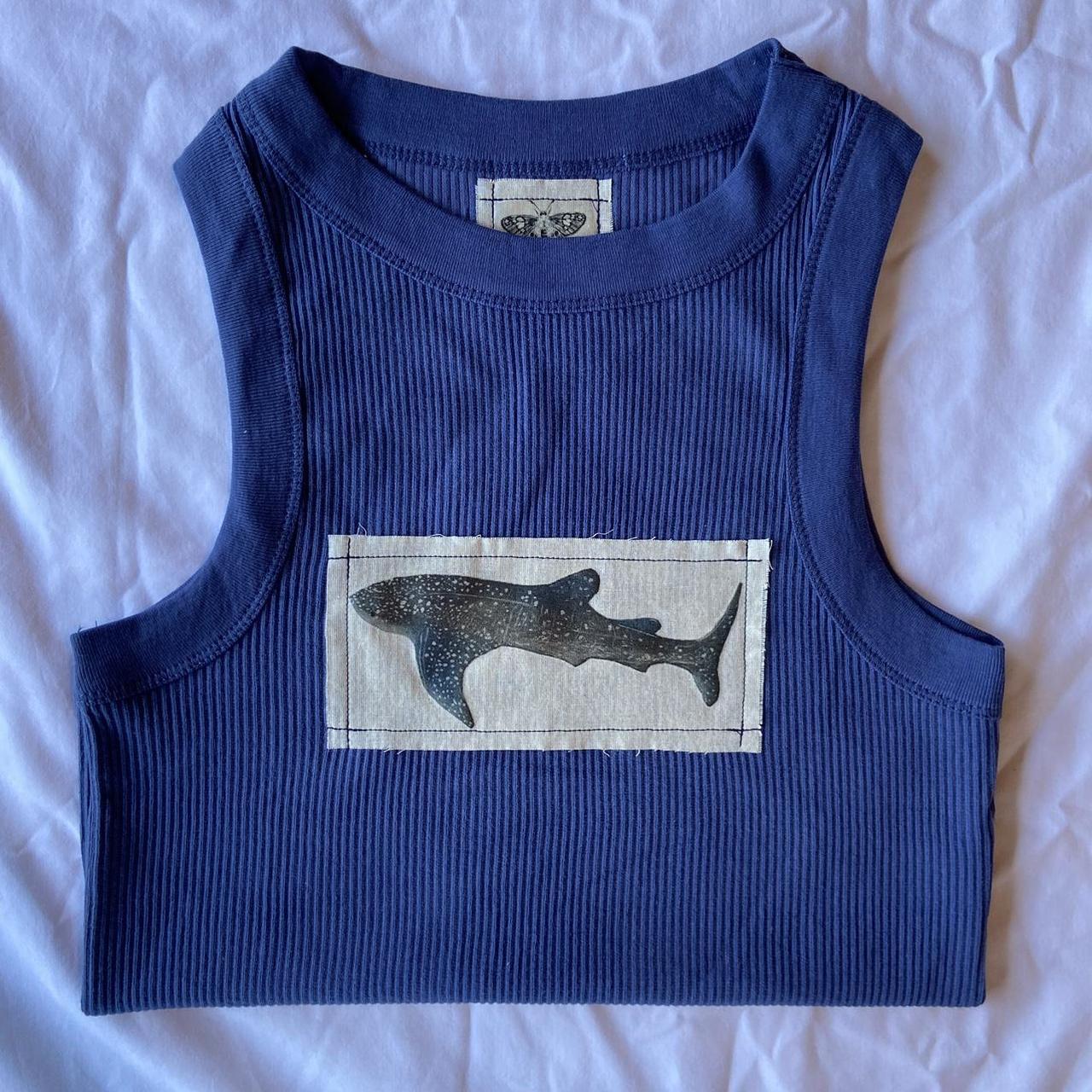 PRINTED WHALE SHARK PATCH TANK TOP🐋🤍 -gorgeous high... - Depop