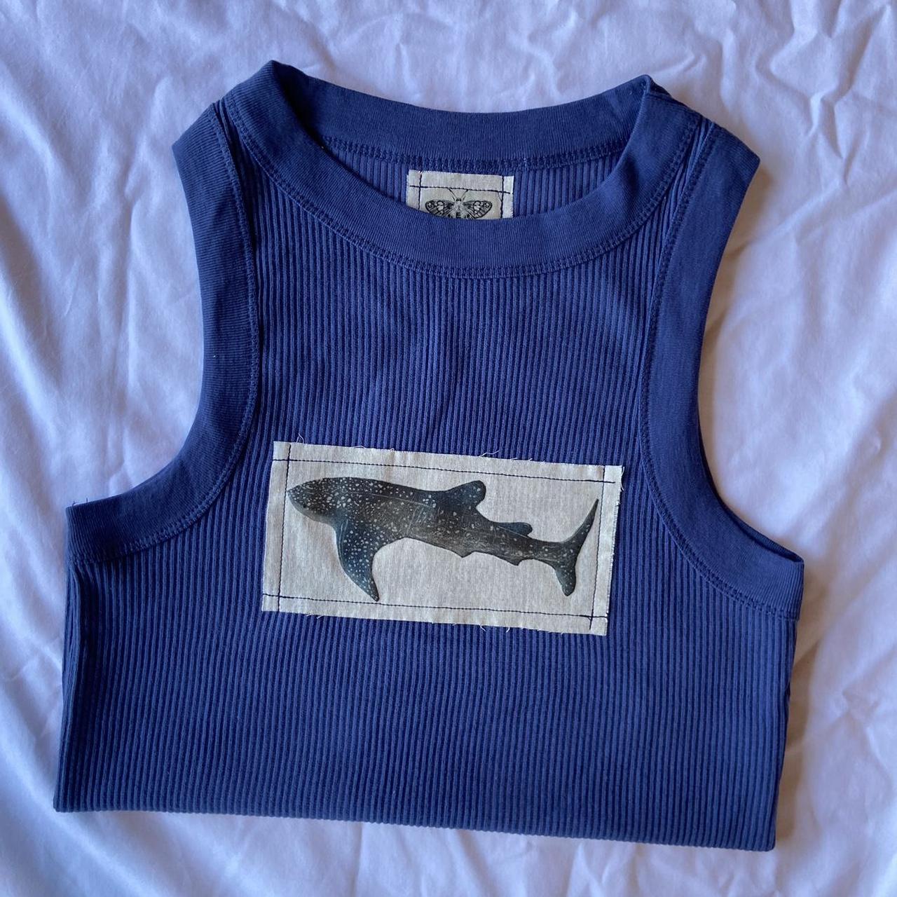 PRINTED WHALE SHARK PATCH TANK TOP🐋🤍 -gorgeous high... - Depop