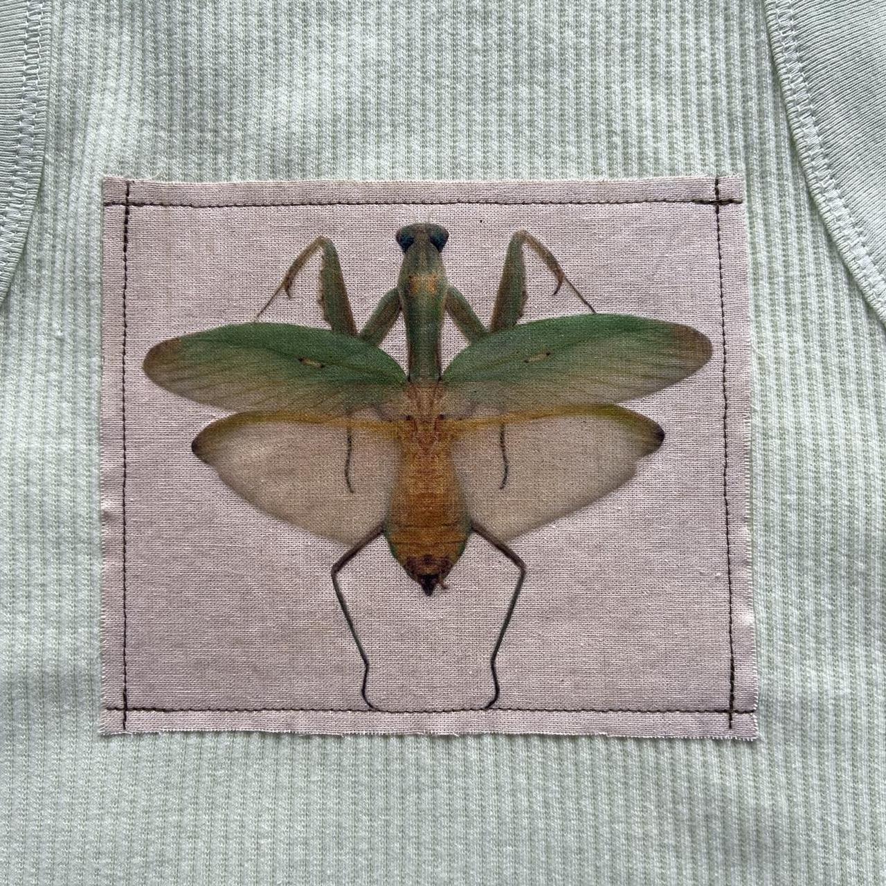 PRINTED PRAYING MANTIS PATCH TANK TOP 🪲🦋🌿 -gorgeous... - Depop
