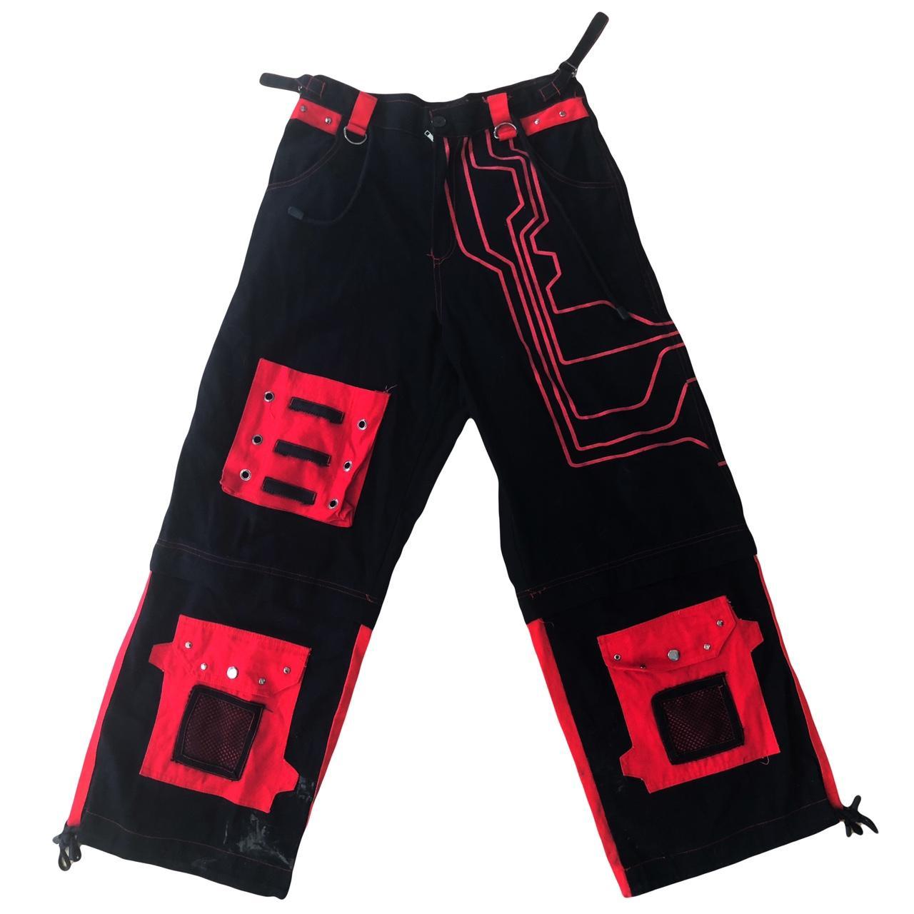 Dead Threads goth metal rave pants Super wide and... - Depop