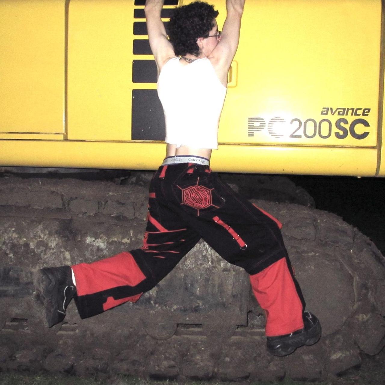 Dead Threads goth metal rave pants Super wide and... - Depop