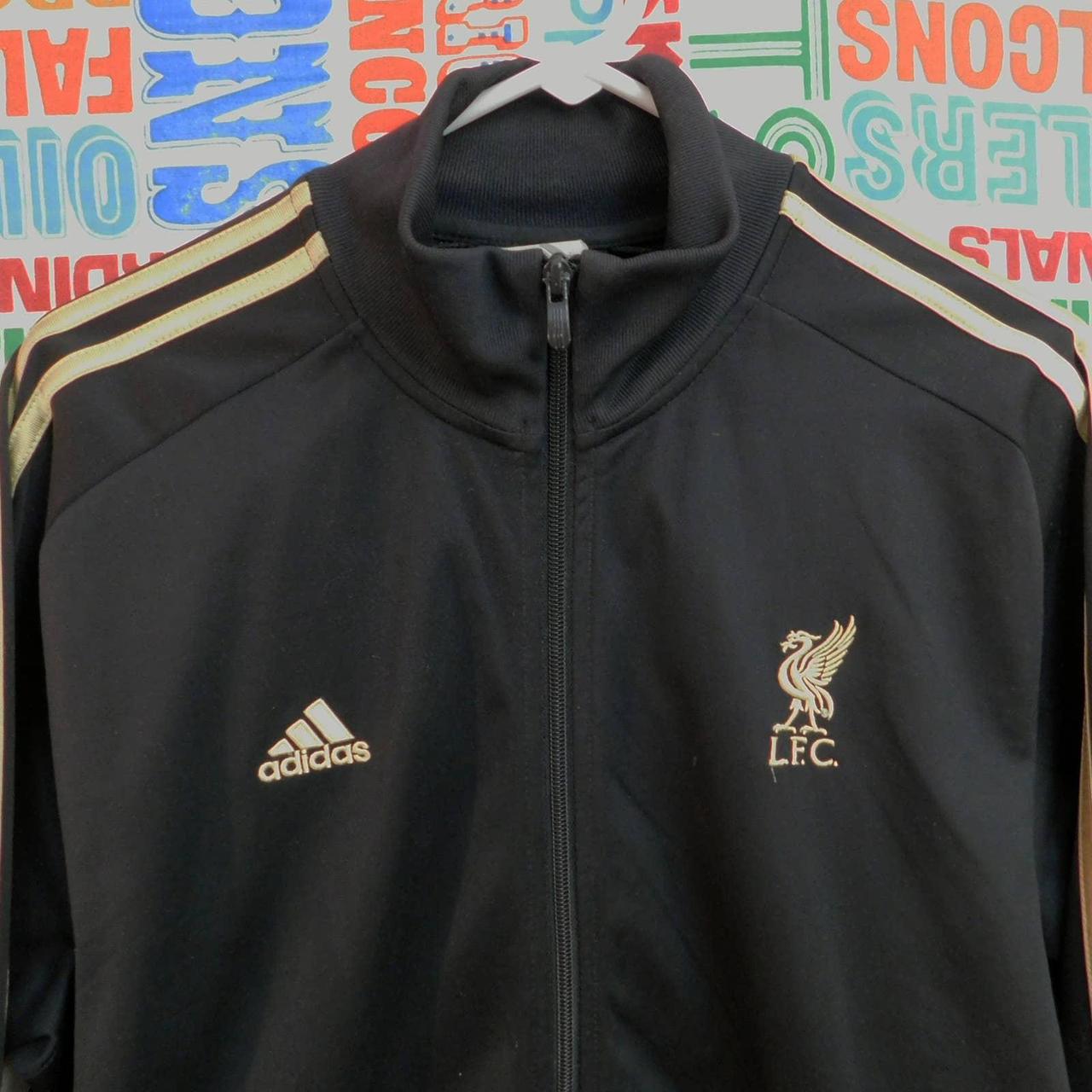 Adidas Men's Black and Gold Jacket | Depop