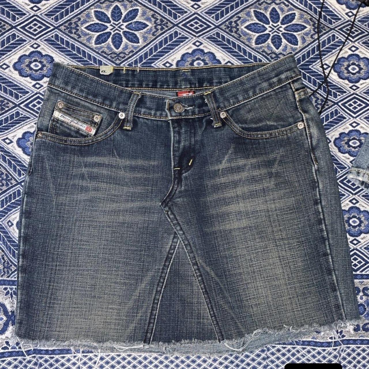 Diesel industry denim division skirt Size:30 Msg... - Depop