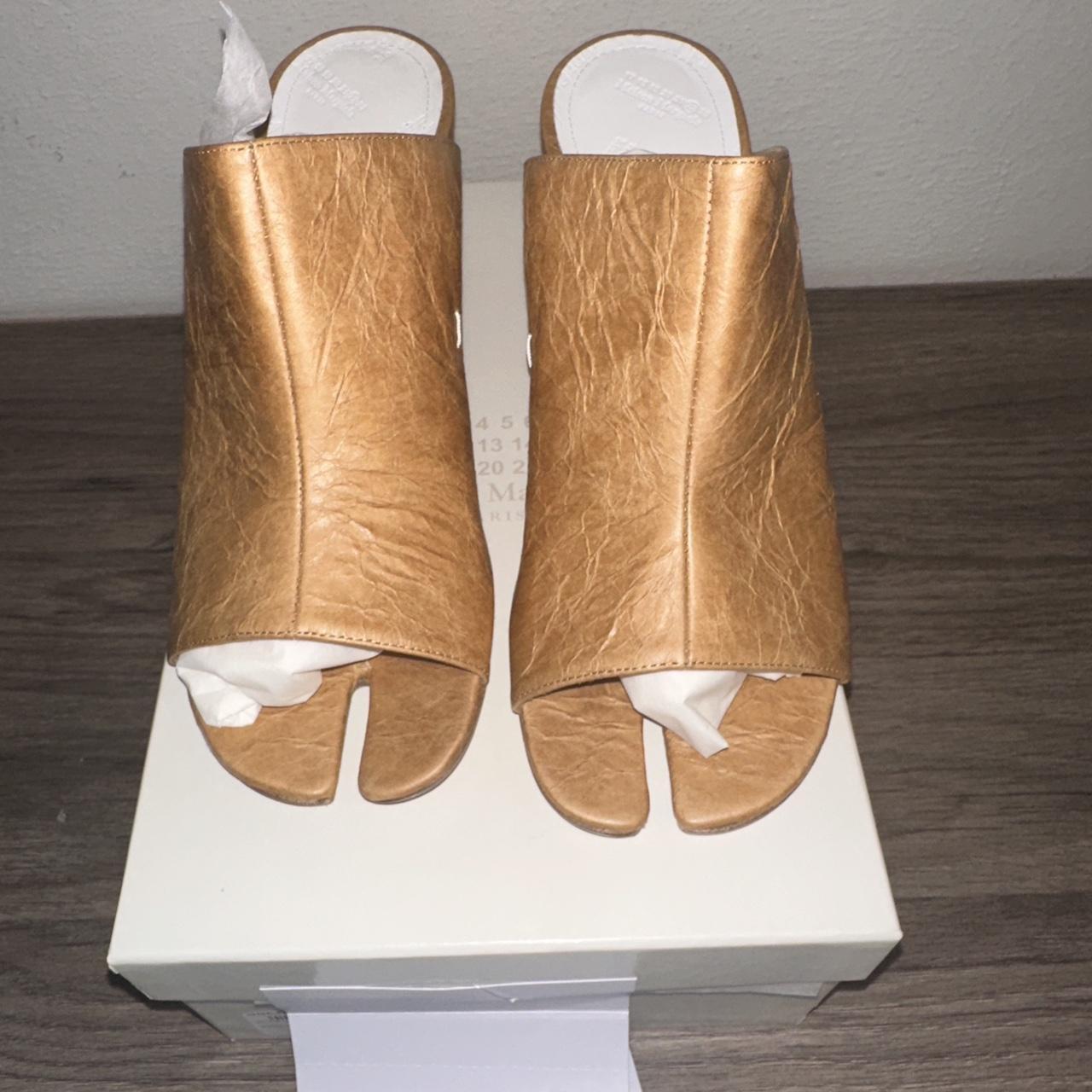 Maison Margiela Women's Tan Mules | Depop