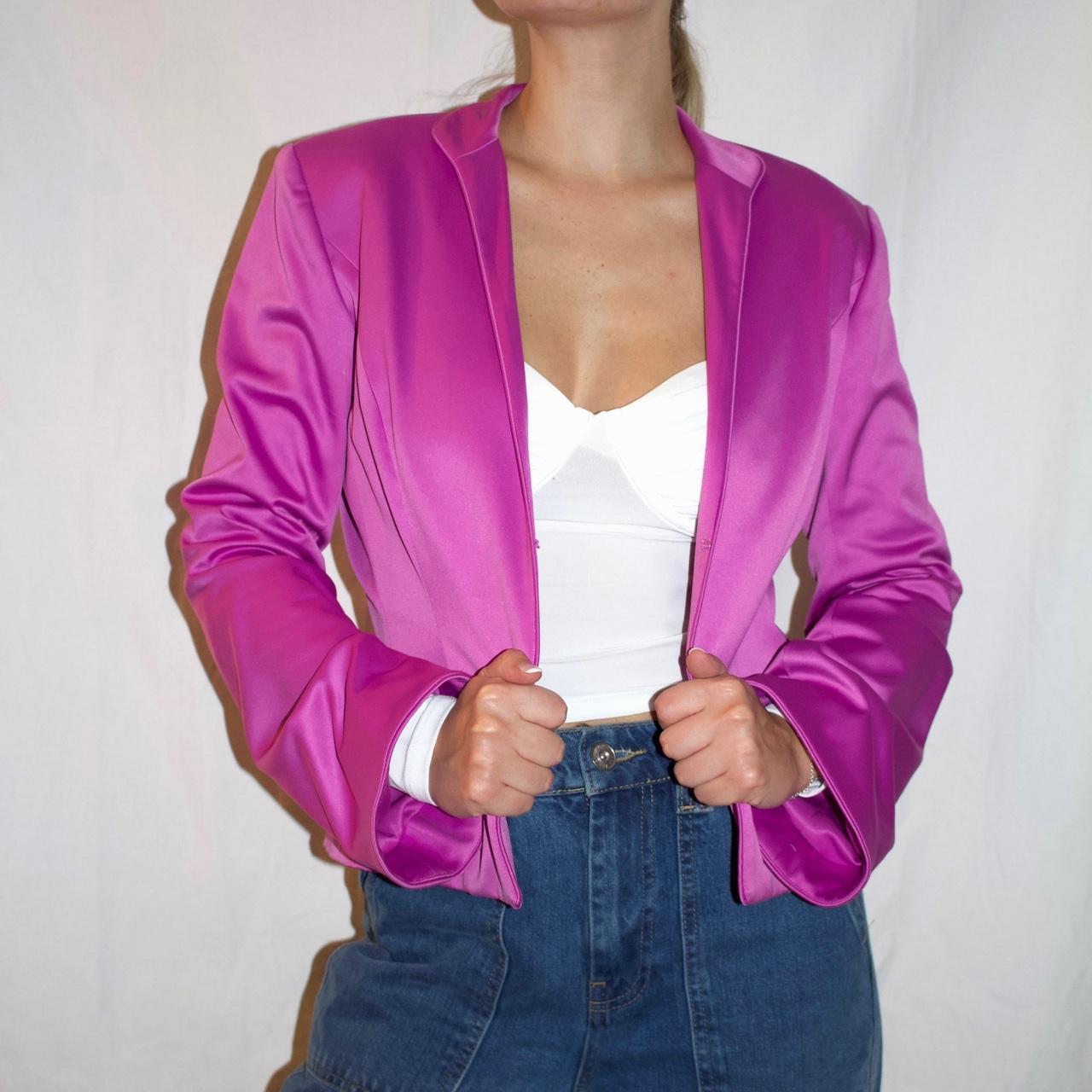 JS Collections Women's Pink and Purple Jacket | Depop