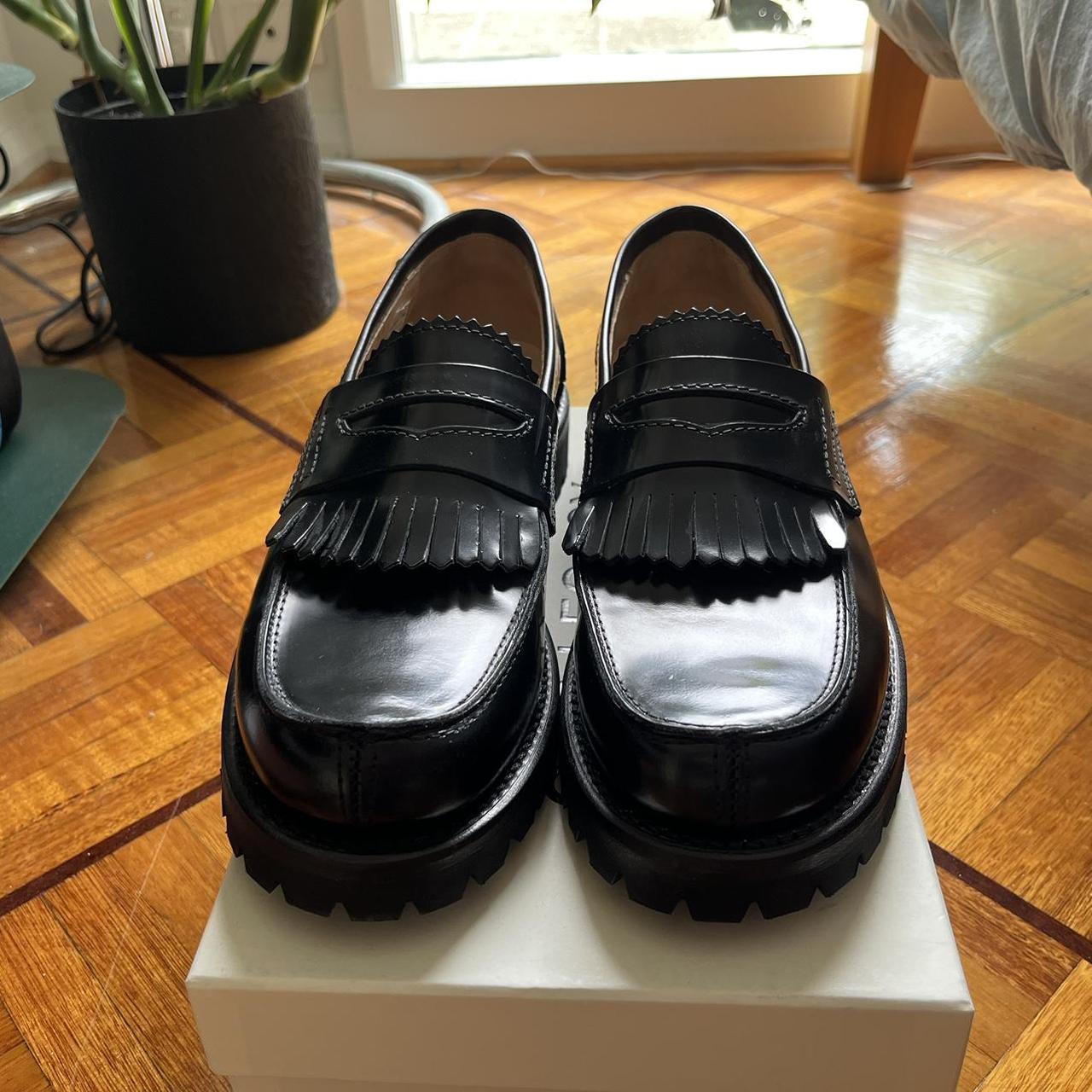 Our Legacy black leather commando loafers Size 44/US... - Depop
