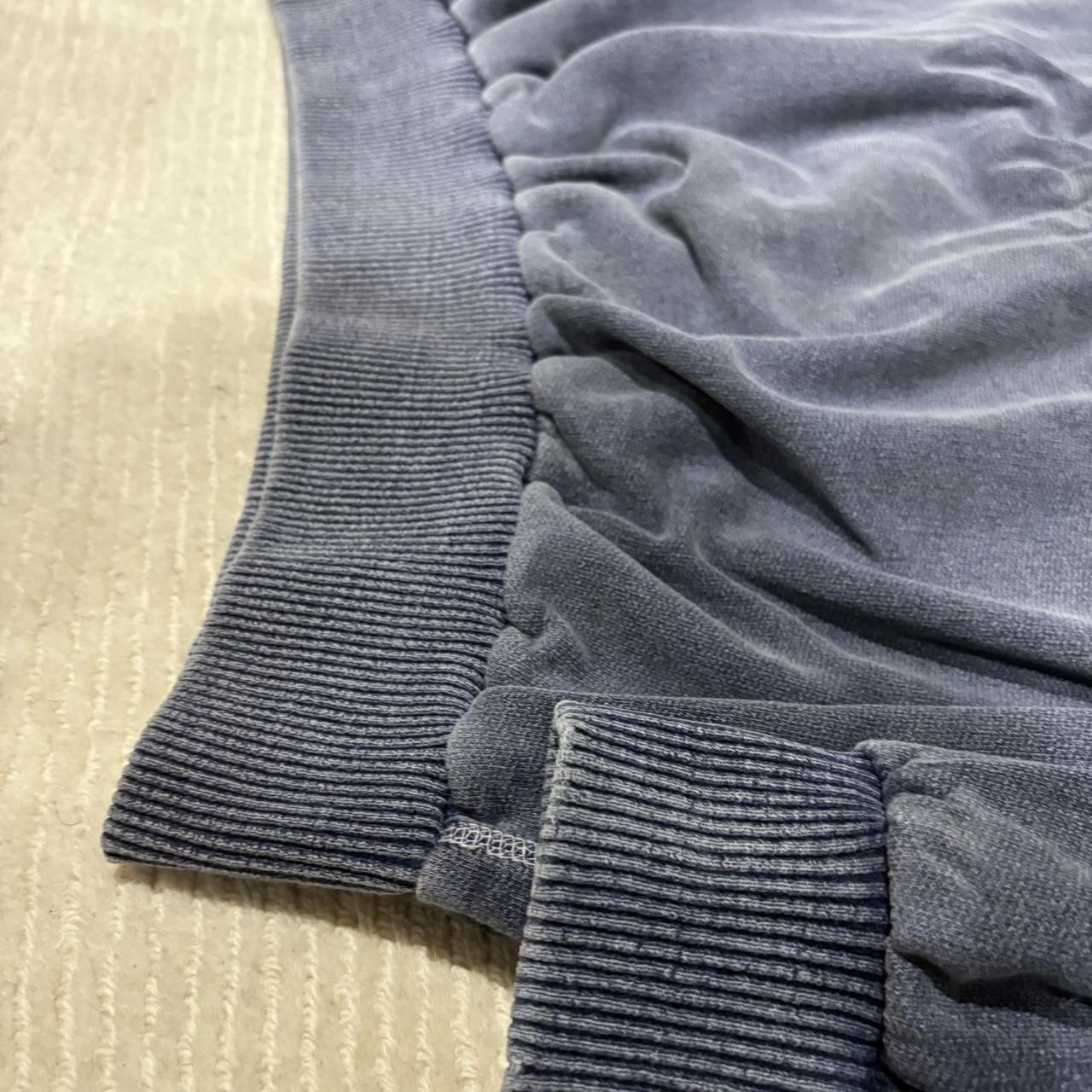 Vintage Stone washed Navy Blue Sweater Sweatshirt - Depop