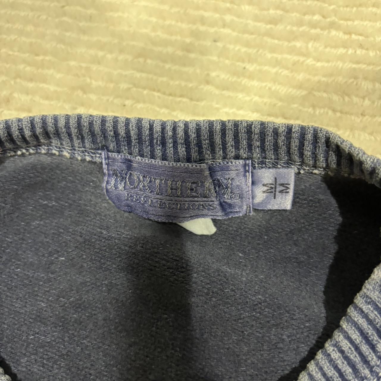 Vintage Stone washed Navy Blue Sweater Sweatshirt - Depop