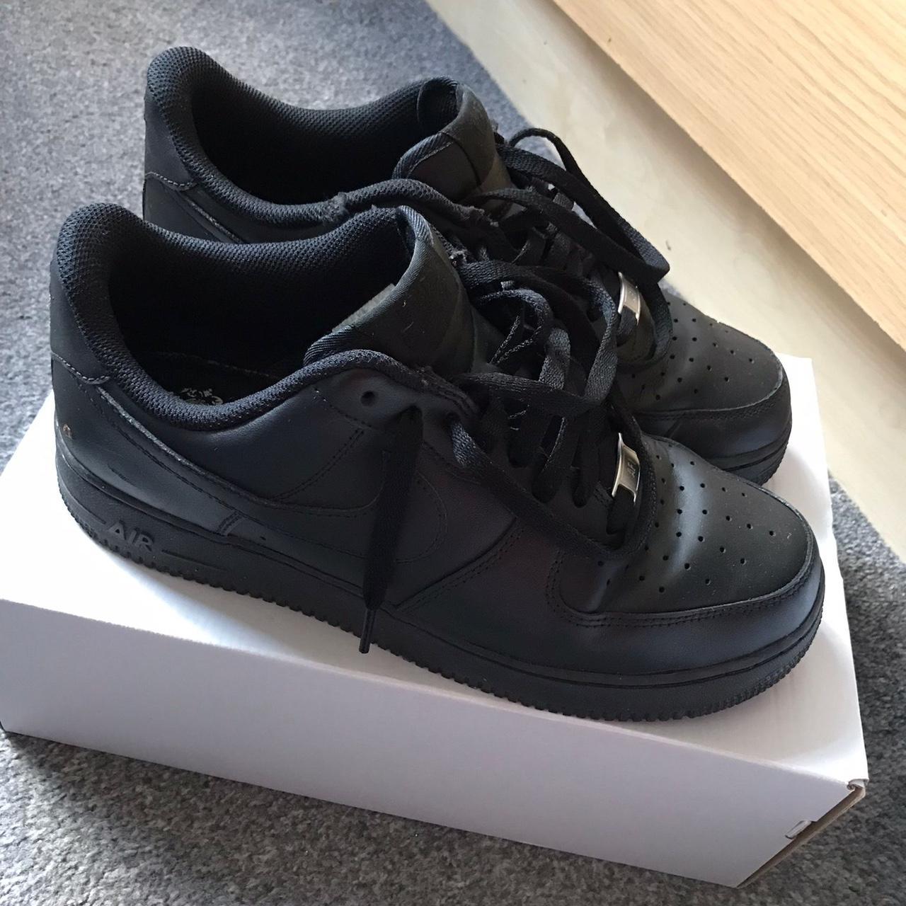Black Air Force 1 GOOD CONDITION #AF1 #nike #black - Depop
