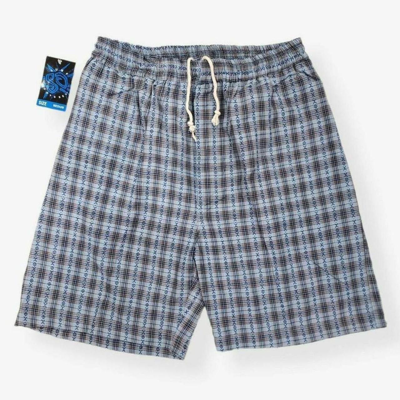 Vintage 90s Surf Odyssey Tribal Plaid Cotton Shorts Depop