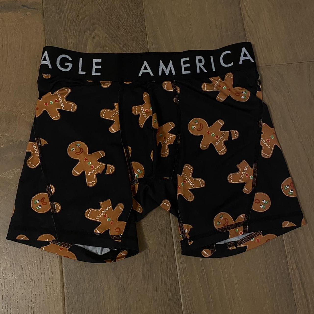 American Eagle Outfitters Men's Black and Brown Boxers-and-briefs | Depop