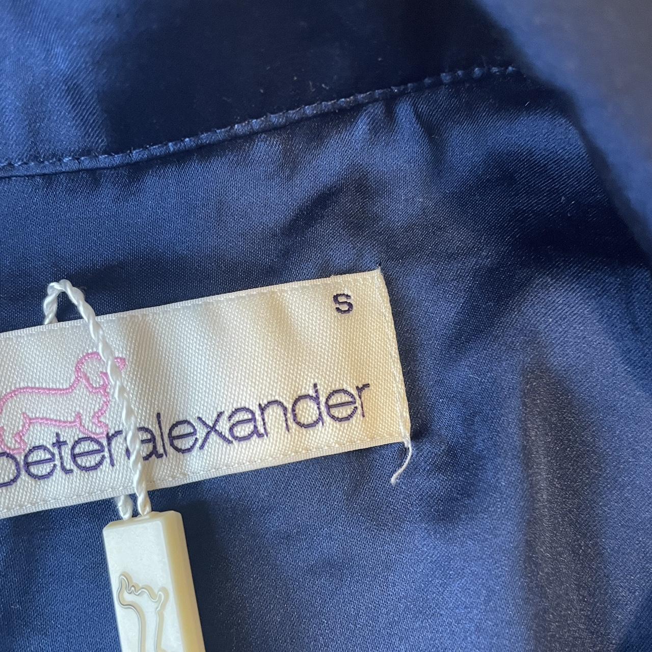Peter Alexander navy silk pyjamas - SET (short &... - Depop
