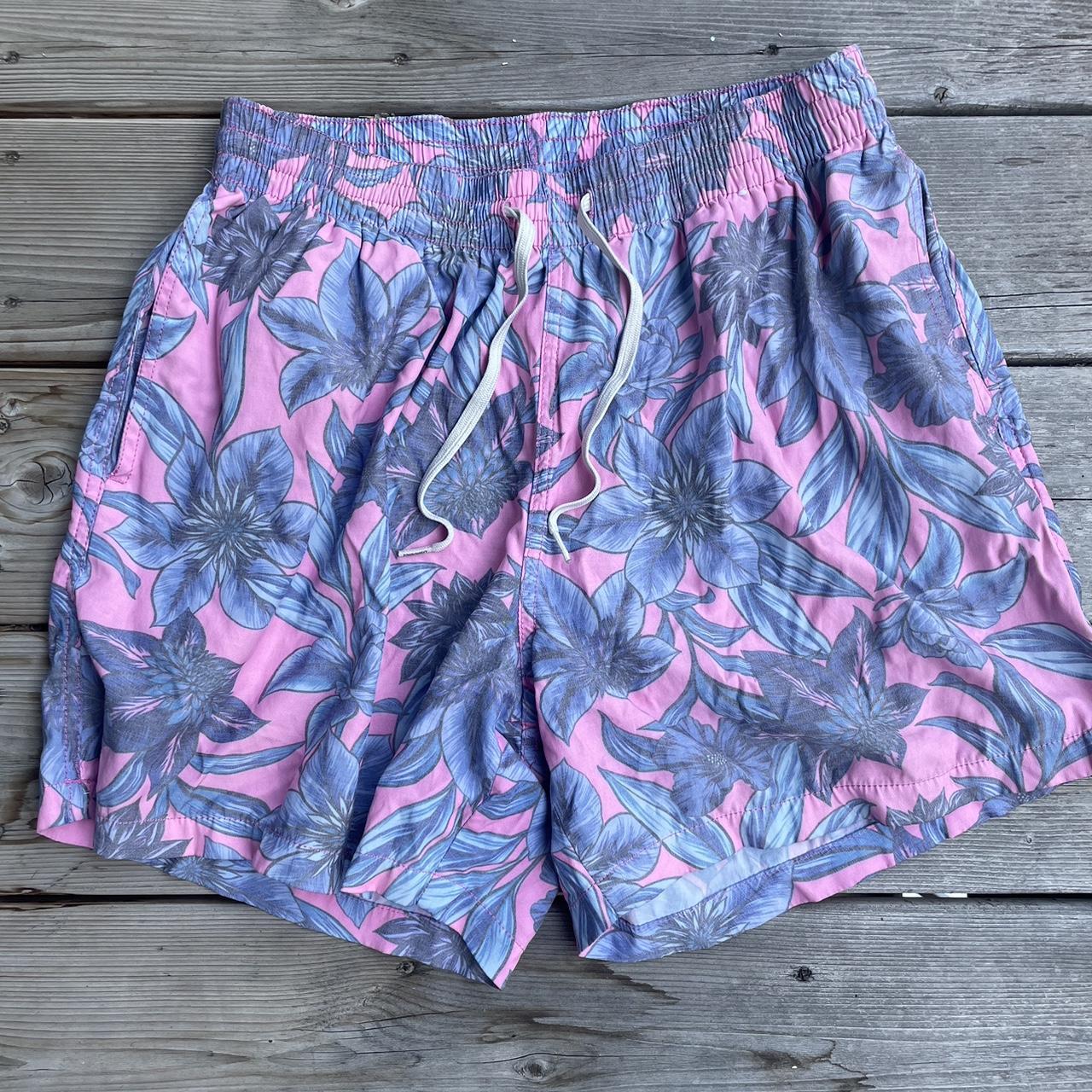 Chubbies Men's Pink and Blue Swim-briefs-shorts | Depop