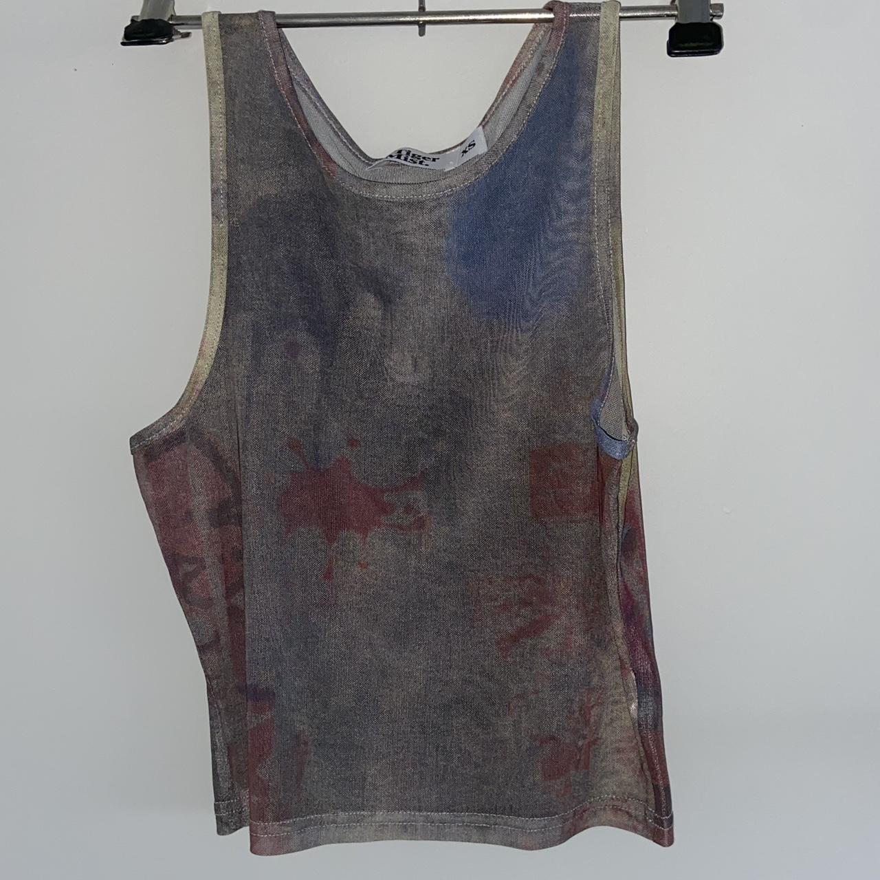 tiger mist mesh top worn once, perfect condition... - Depop