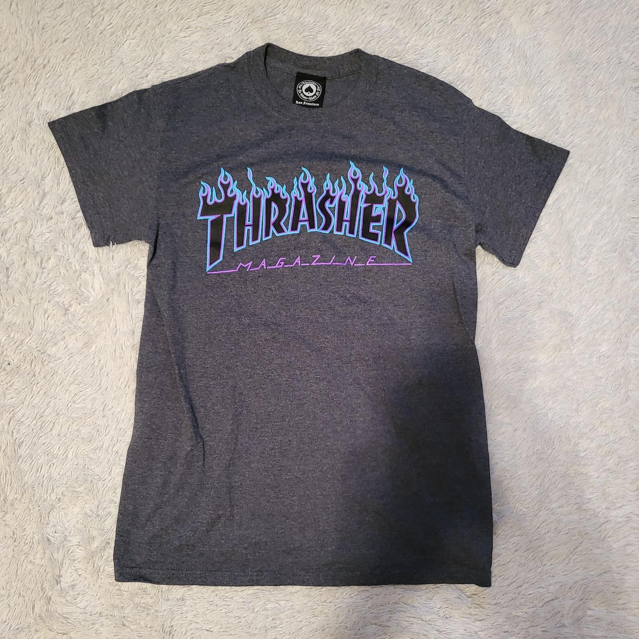 Dope graphic grey Thrasher tee shirt. No tags but... - Depop