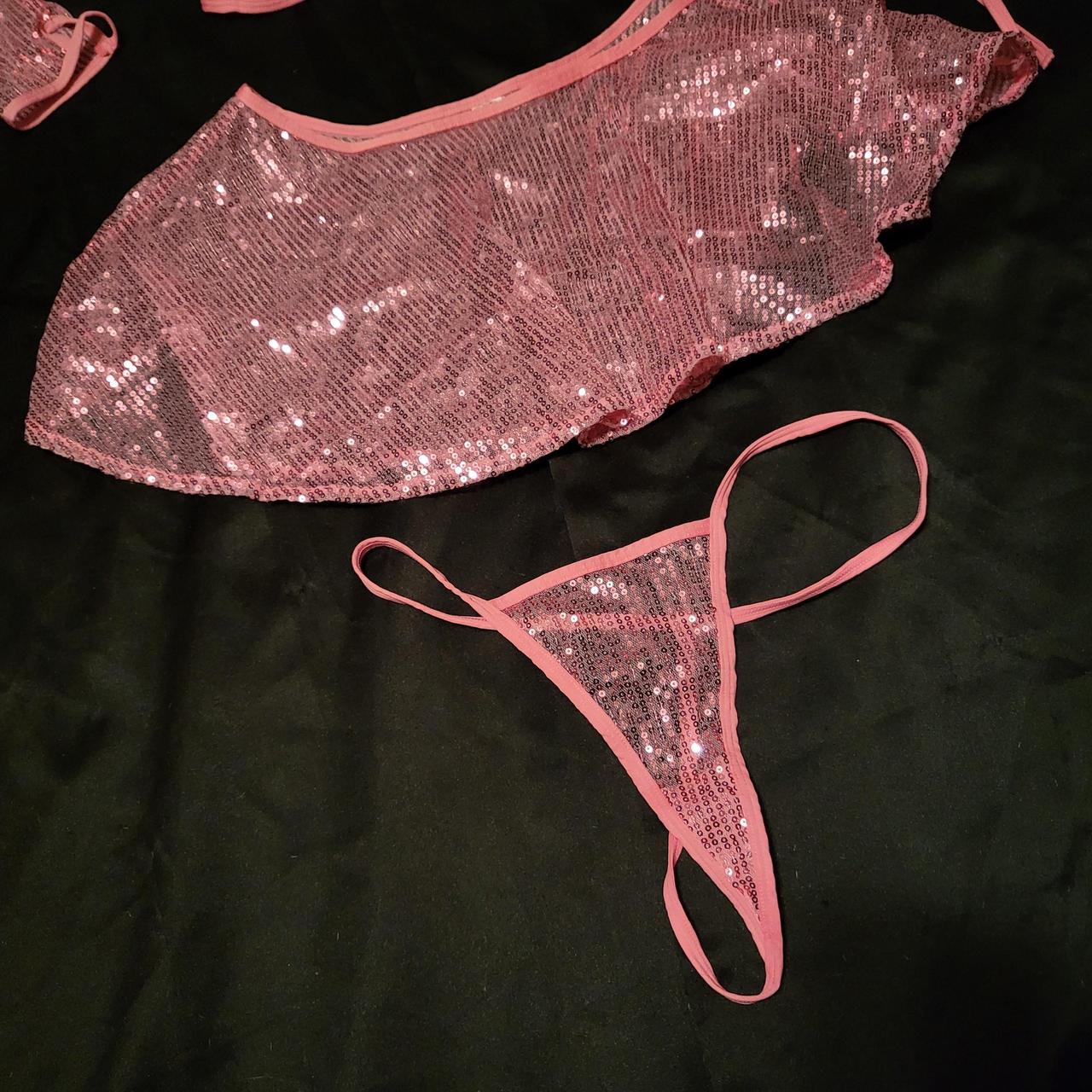 sparkly strappy pink ravewear / clubbing / exotic... - Depop