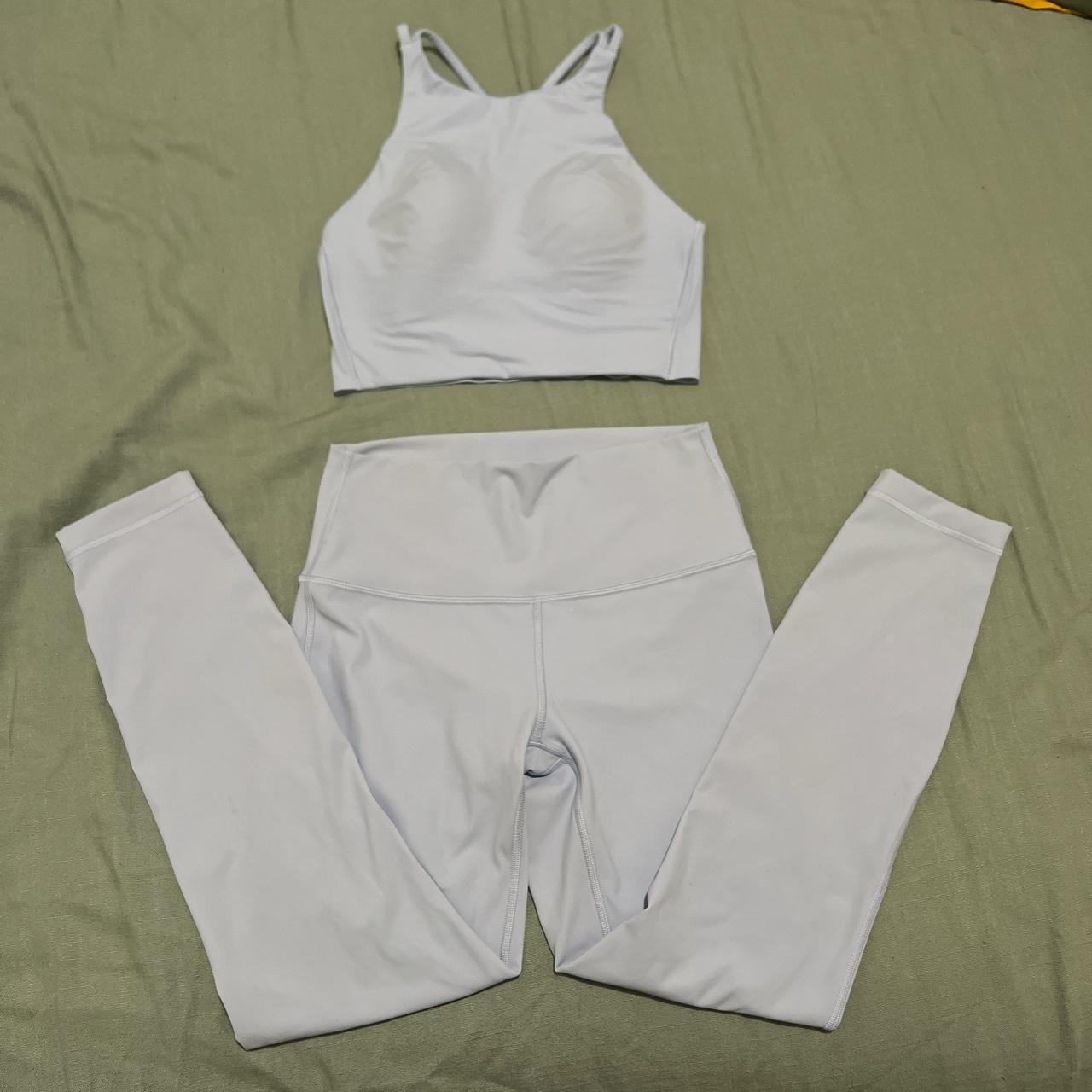 lululemon workout set! -bra: high neck like a cloud... - Depop