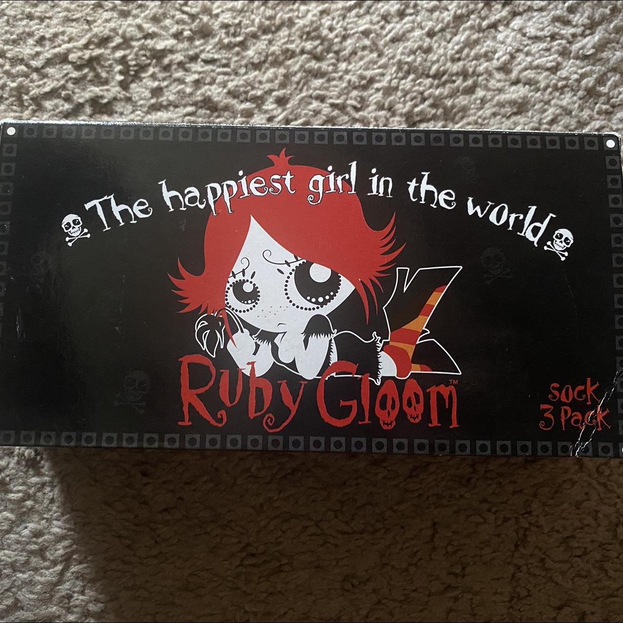 Y2k RARE from 2002 Unused Ruby Gloom sock 3 pack!... - Depop