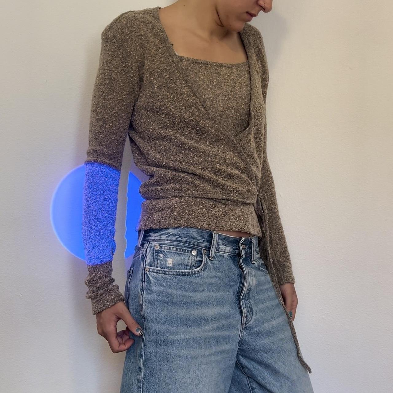 Ballerina Core Khaki Textured Parallel Apparel Tank... - Depop