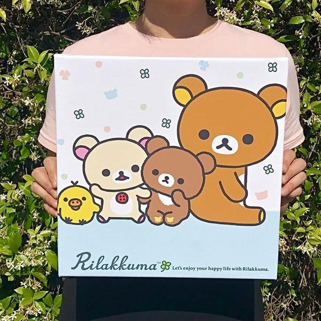 LIMITED EDITION Rilakkuma canvas art print SUPER... | Depop