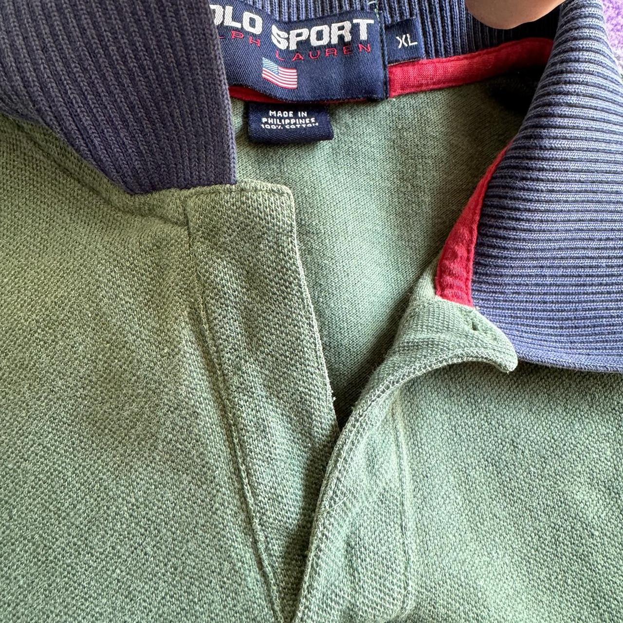 Vintage Polo Sport colorblock retro tee Tagged XL.... - Depop