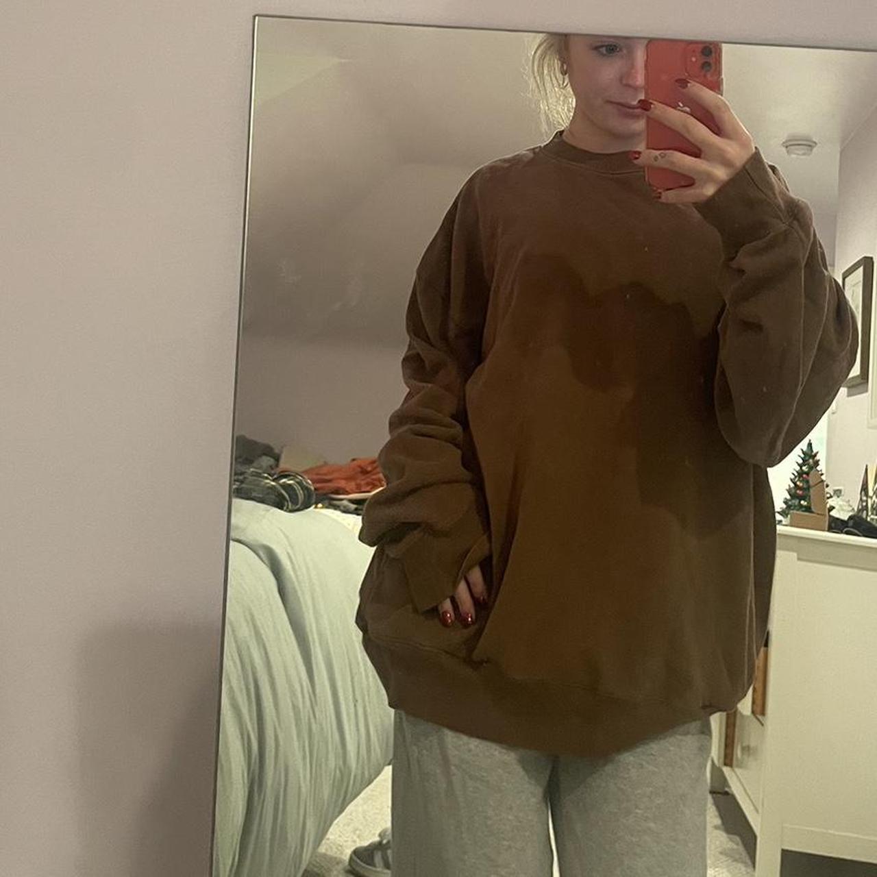 Brown Brandy crew neck 🐻🧸 One tiny flaw shown in 3rd... - Depop