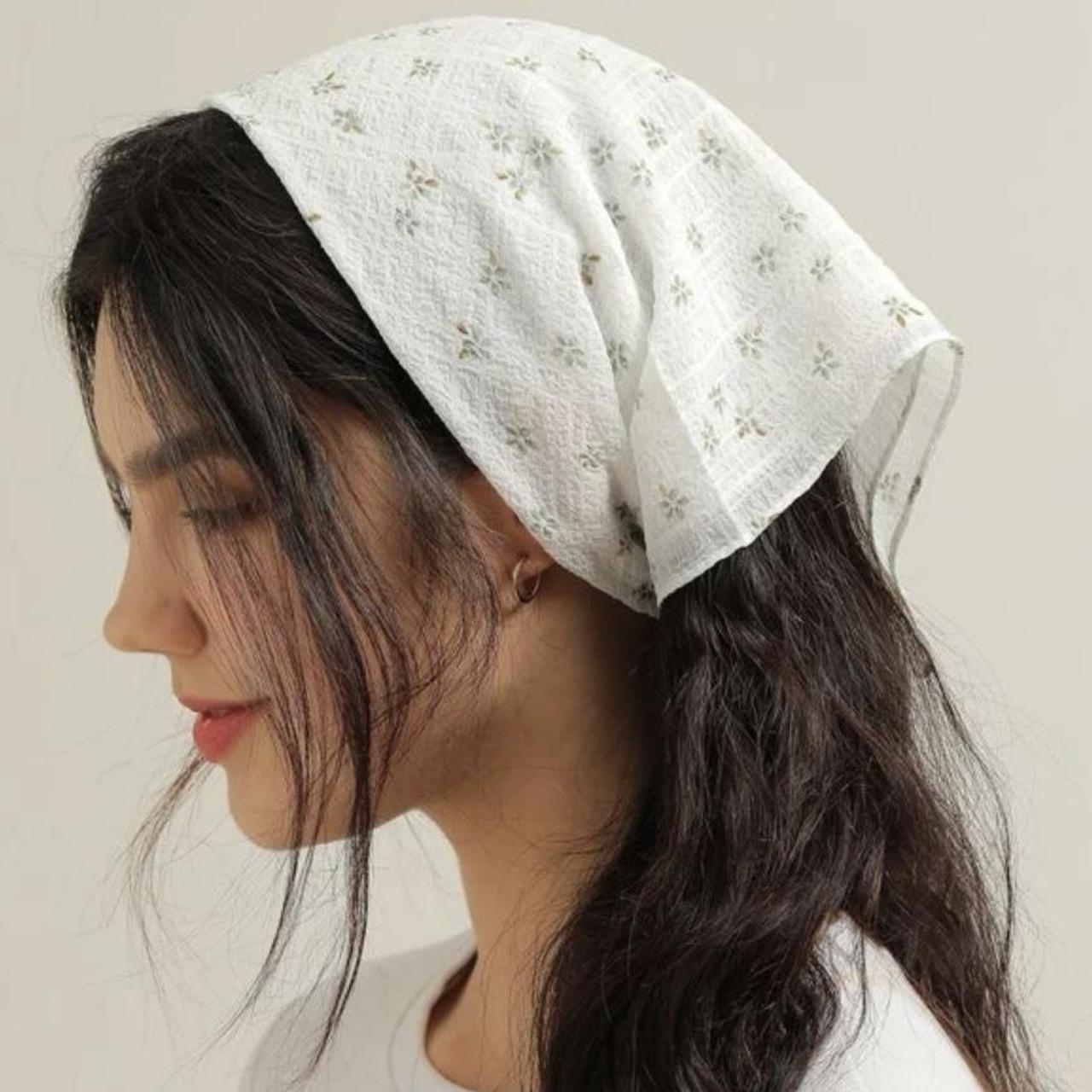 Flower Bandana - Two Piece Included: - Red With... - Depop