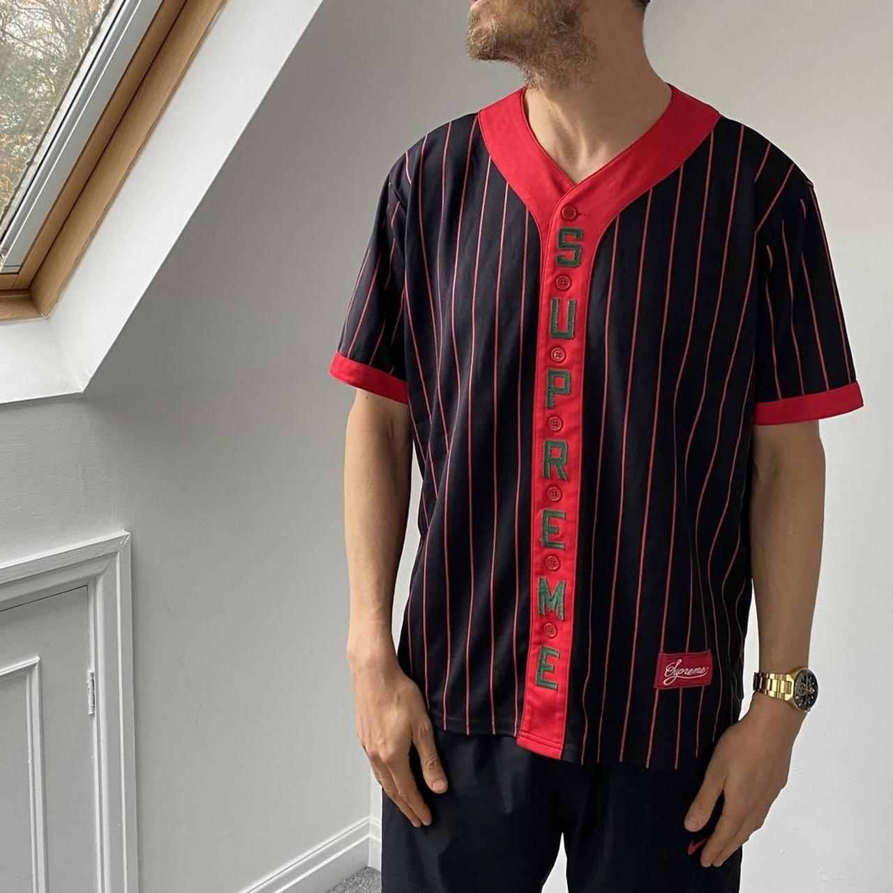 🔥 Supreme baseball jersey shirt. FW18. Oversized... - Depop