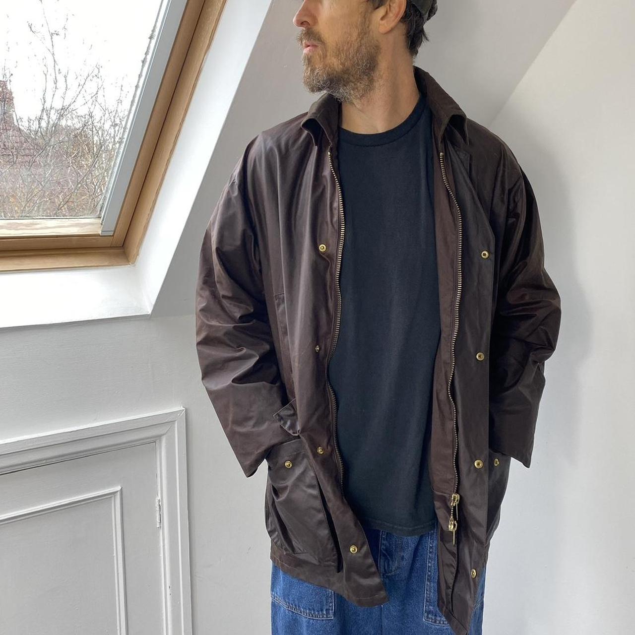 🔥 Vintage wax jacket. Immense fit. Barber style.... - Depop