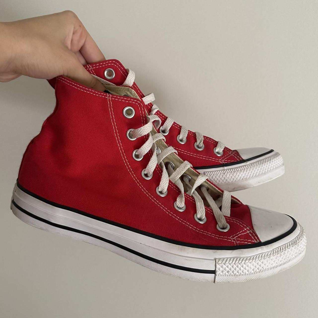 Converse classic Red Chuck Taylor All Star High-top... | Depop