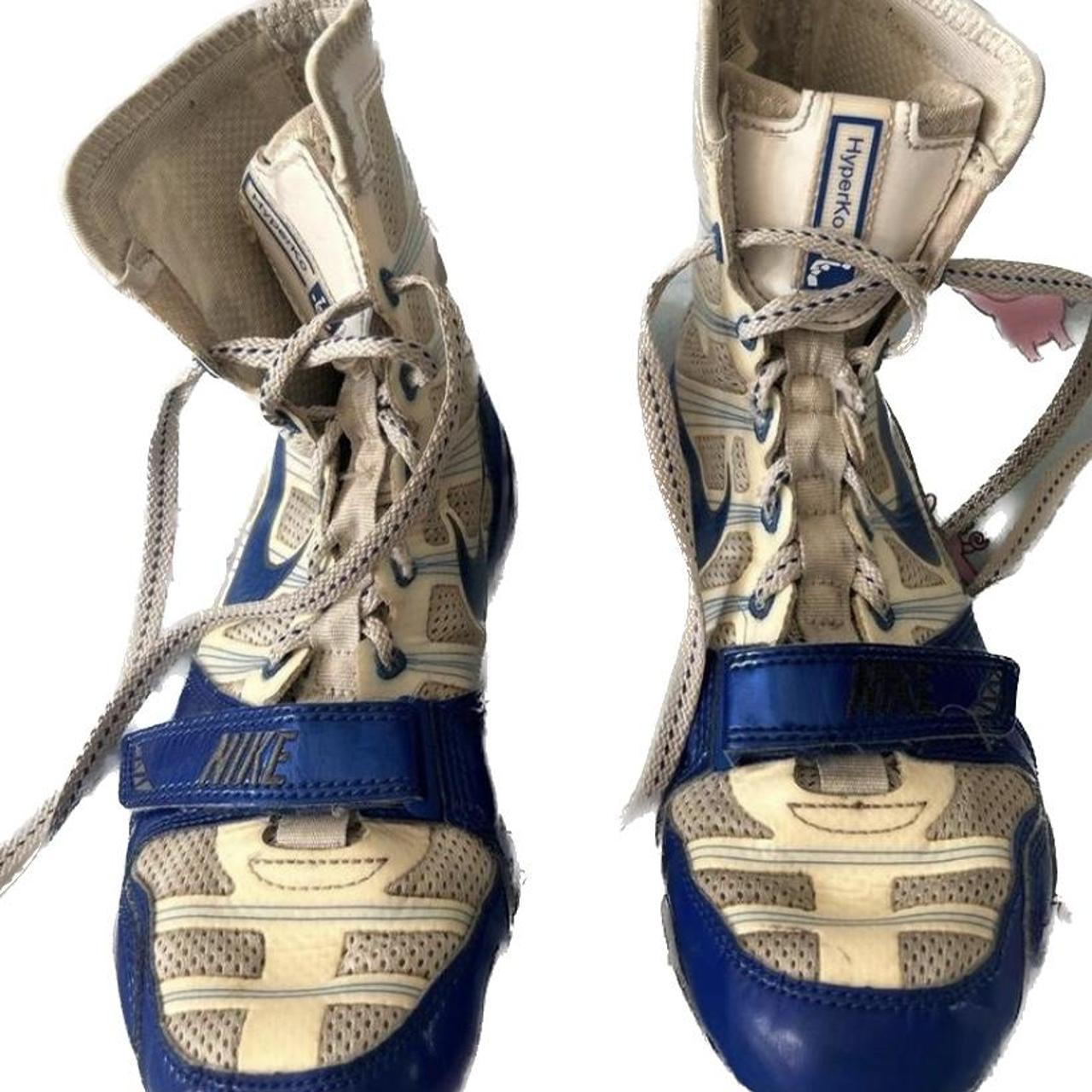 Nike hyperko 1 boxing boots White and blue, Size UK... - Depop